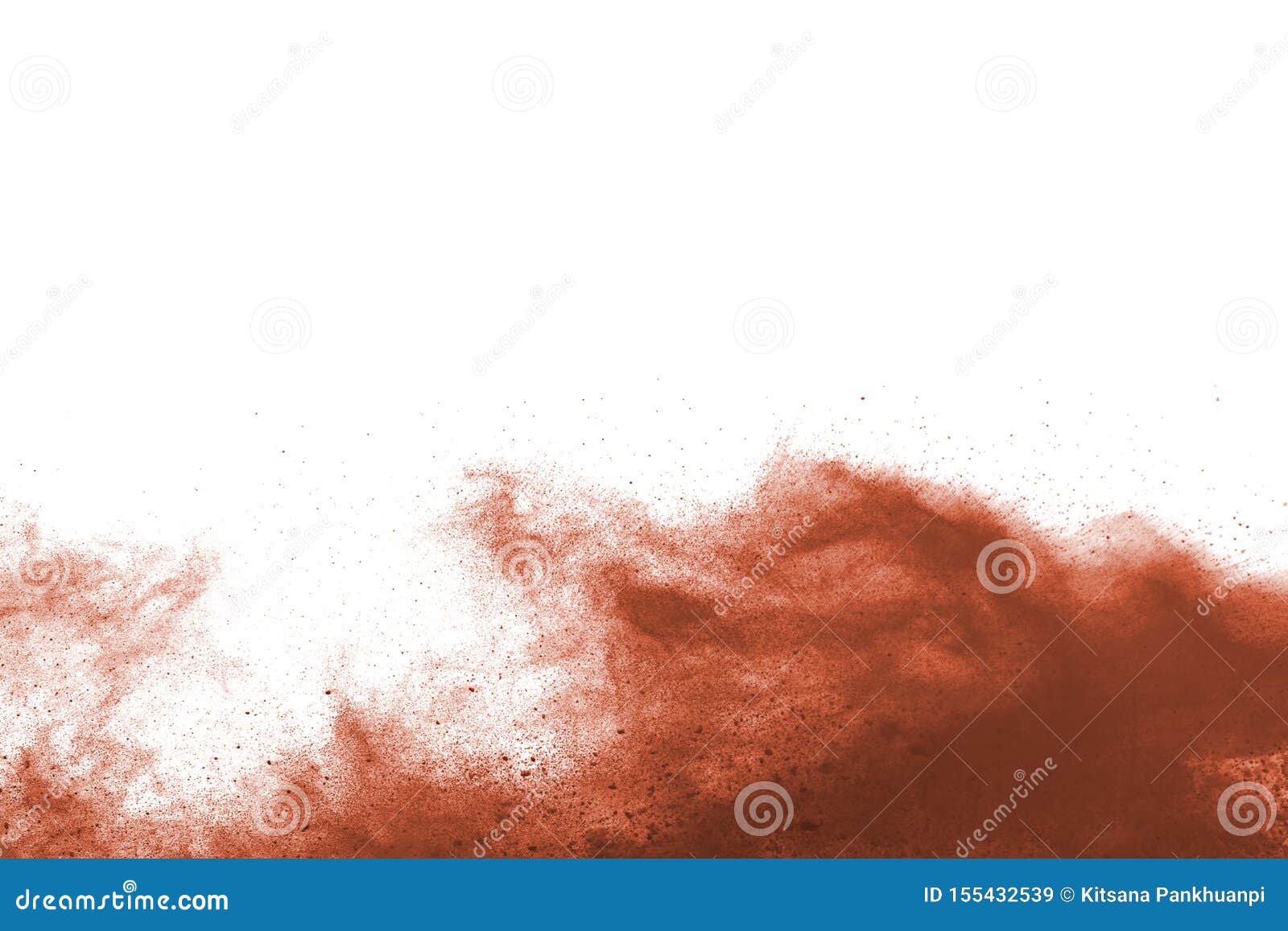 Brown Color Powder Explosion on White Background Stock Image - Image of ...