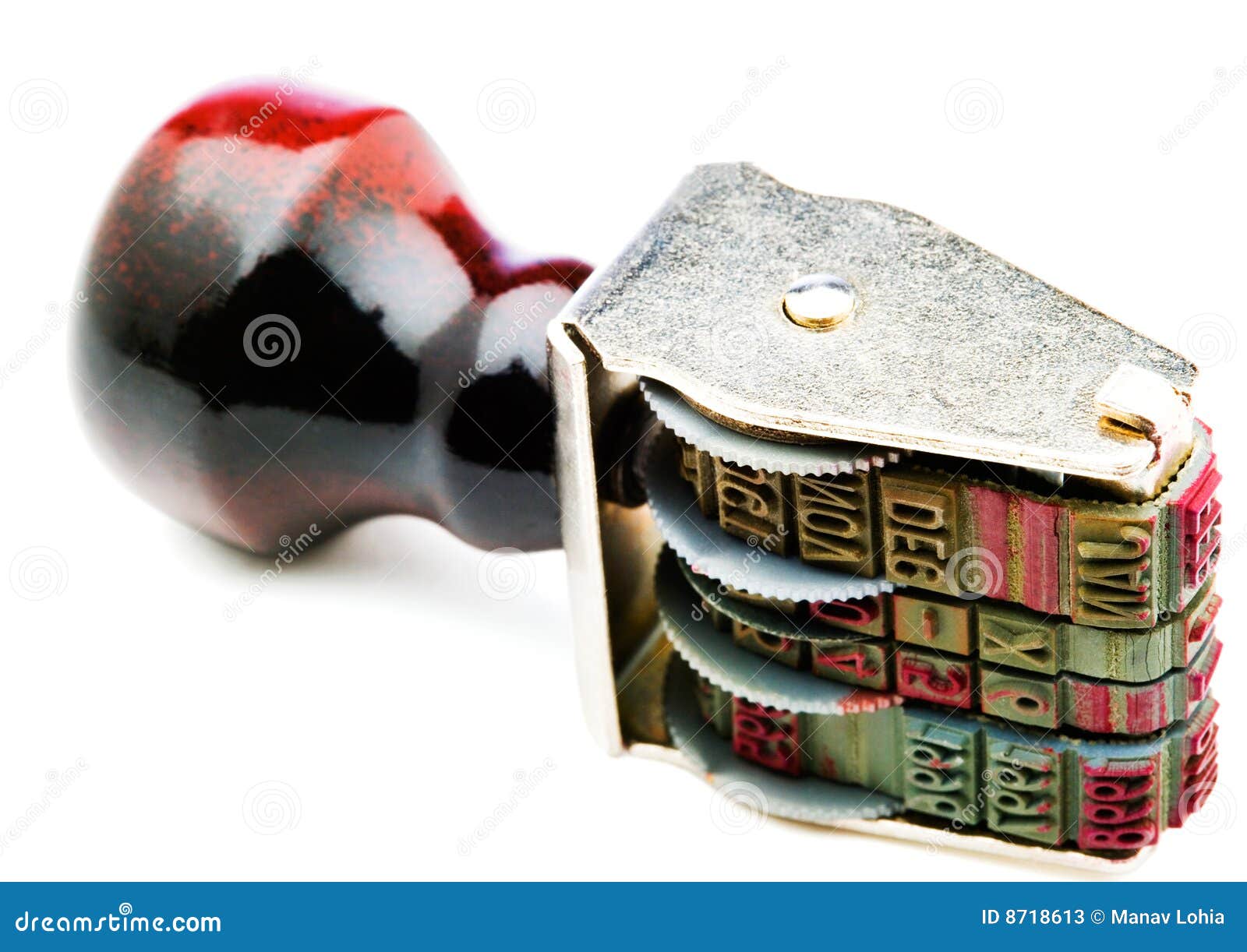 Brown Color Rubber Stamp stock image. Image of white, close - 8718613