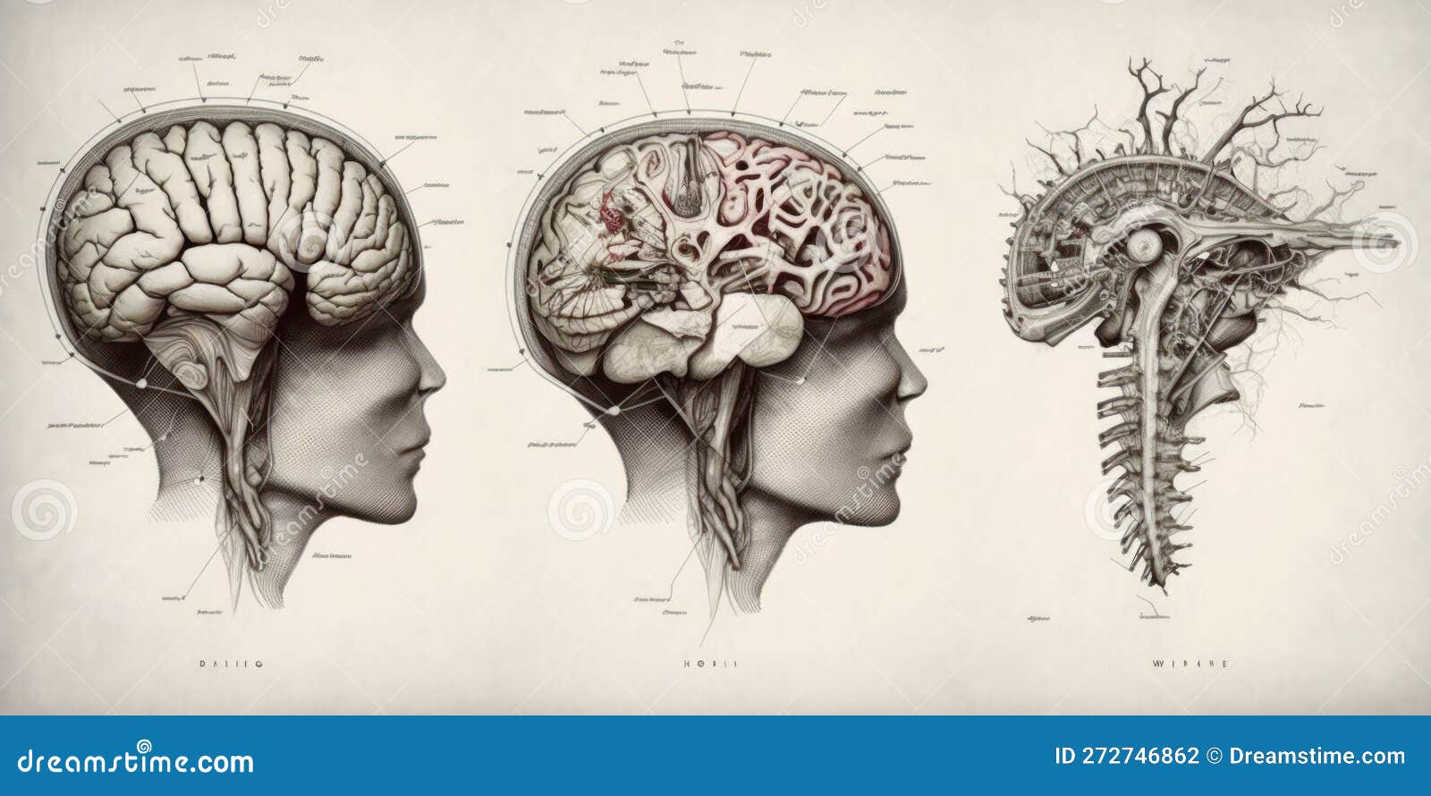 Brown Colored. Human Brain Schematic in Retro Sketch Style. Beautiful ... Brown Colored. Human Brain Schematic in Retro Sketch Style. Beautiful ...