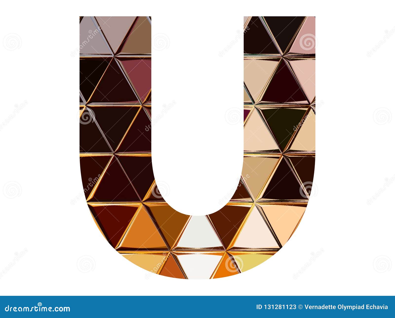 Brown Colored Letter U Logo Icon Stock Illustration - Illustration of ...