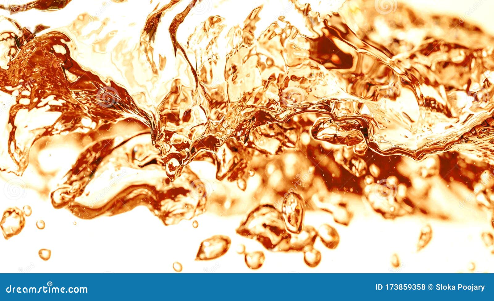 Brown Colored Liquid Splash Effect on Plain White Background,useful for ...