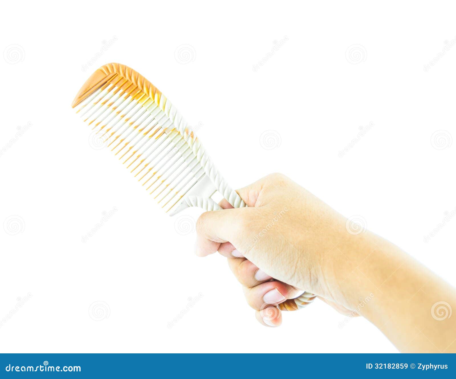 Brown Comb in Hand Isolated Stock Image - Image of fashion, hairbrush ...
