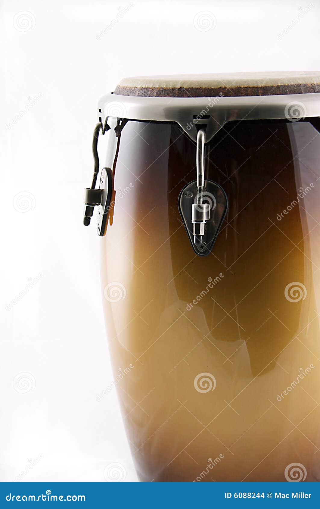 Brown Conga Drum White Bk stock photo. Image of traditional - 6088244