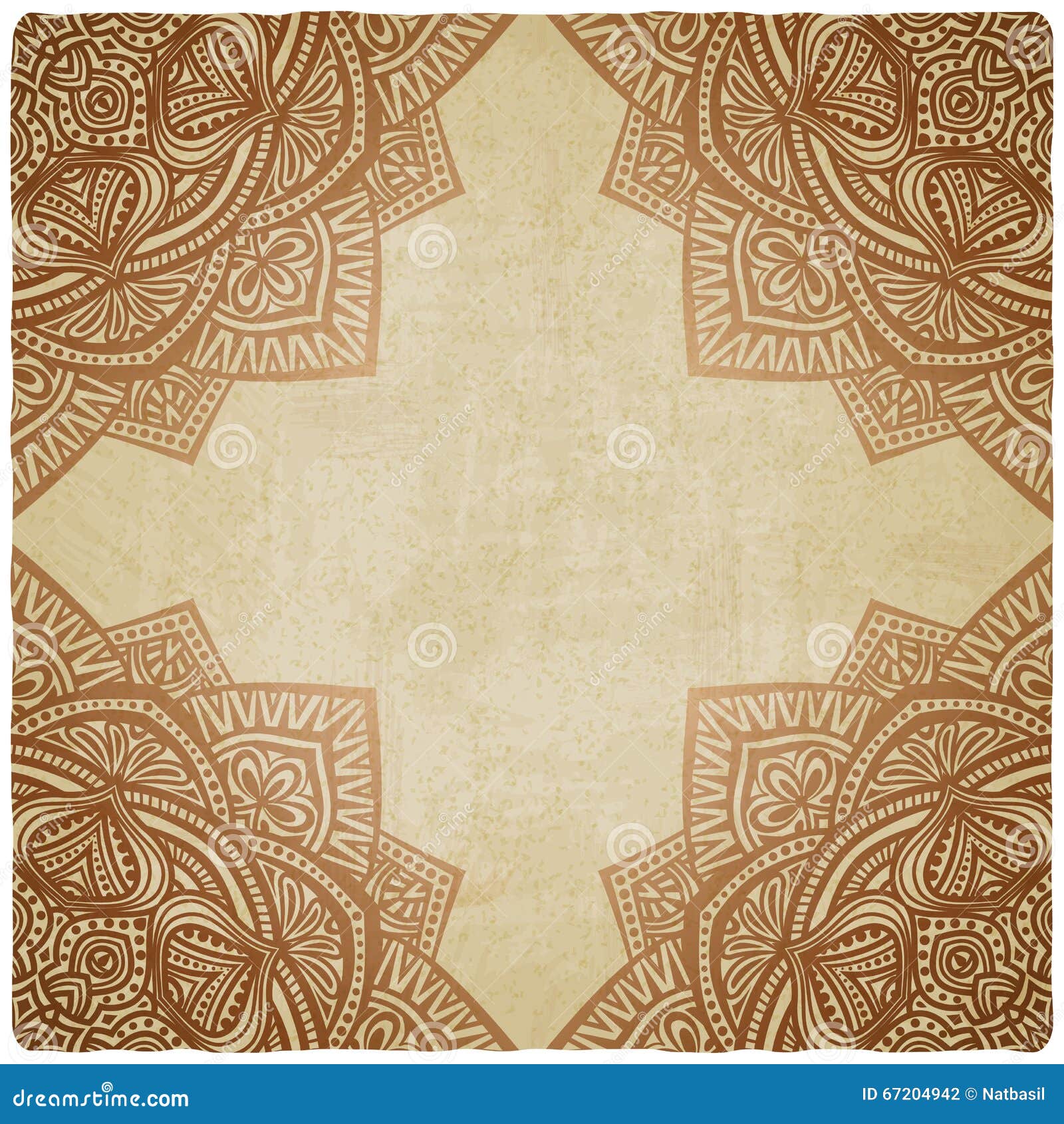 Brown Corner Pattern Grunge Paper Background Stock Vector ...