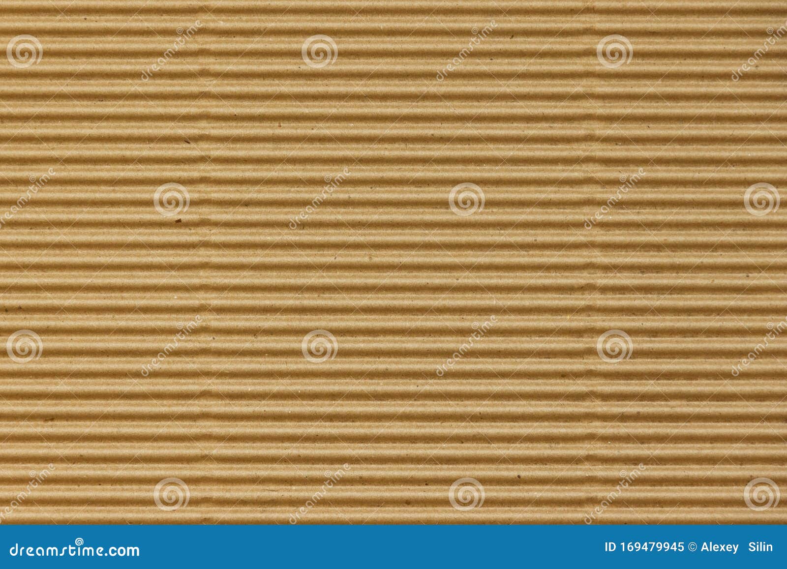 Brown Corrugated Board with a Horizontal Texture for Packaging. Striped ...