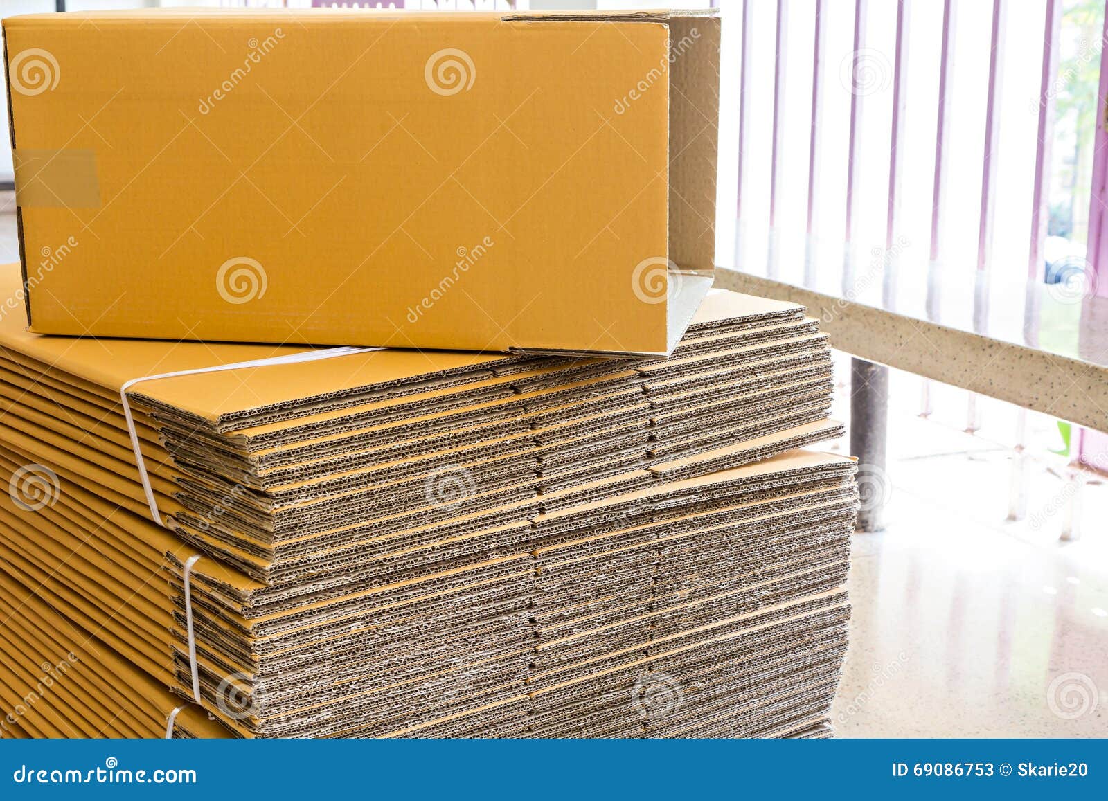 Brown Corrugated Cardboard Box Stock Image - Image of corrugated, close ...