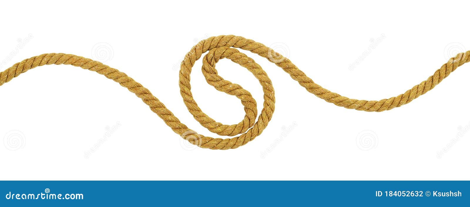 Brown cotton rope curl stock photo. Image of circle - 184052632