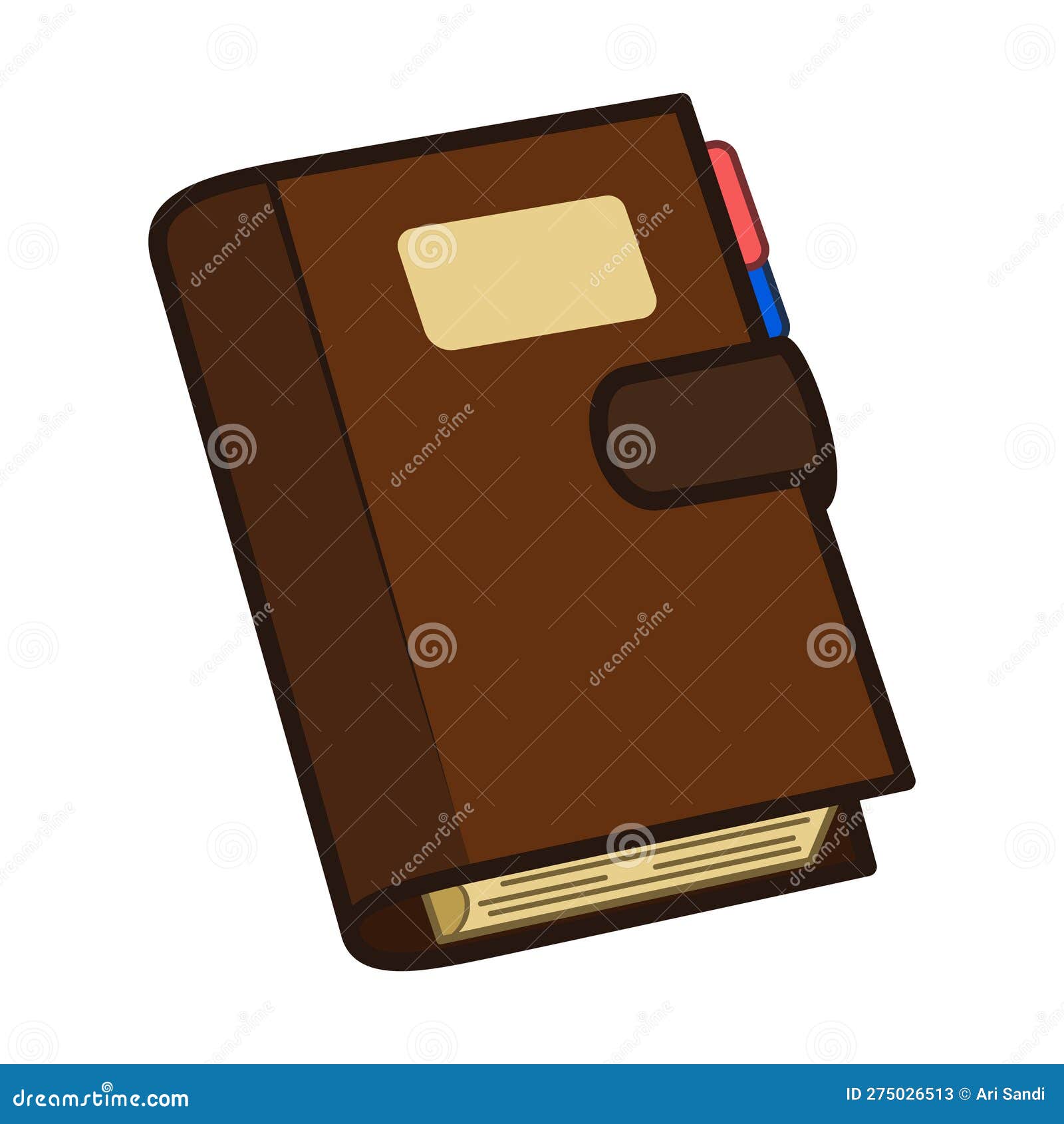Brown Cover Notebook for Business Purposes. Business Icon Illustration ...