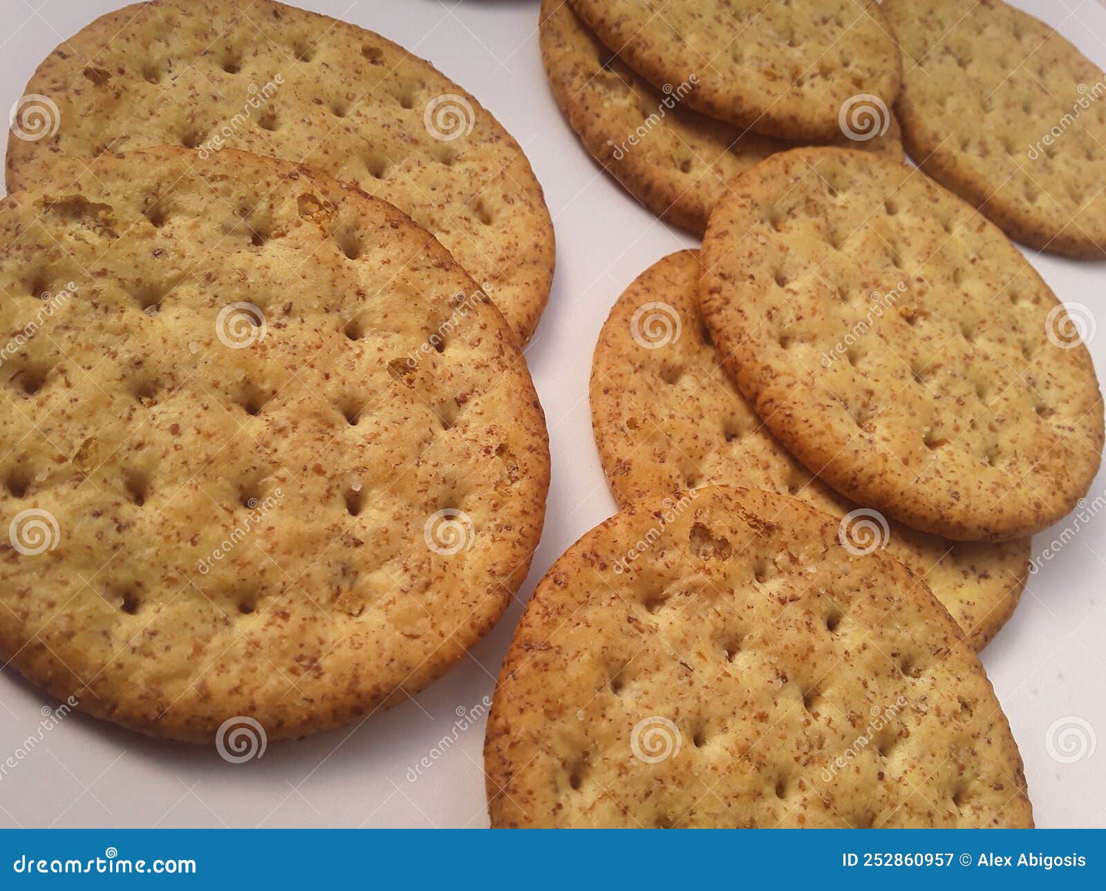 Brown Crackers on a White Background Stock Image - Image of brown ...