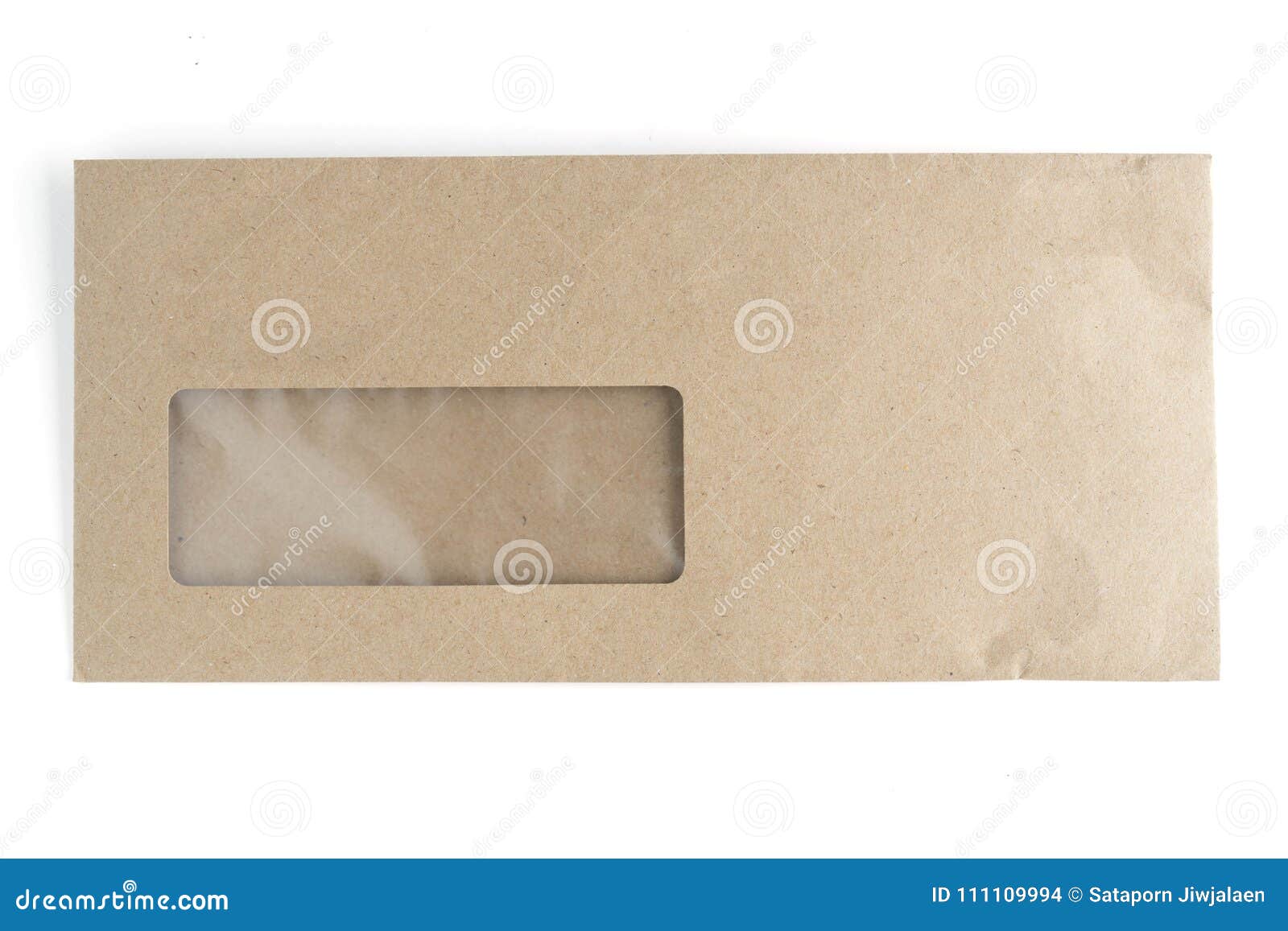 Brown Craft Envelope Isolated on White Stock Photo - Image of texture ...