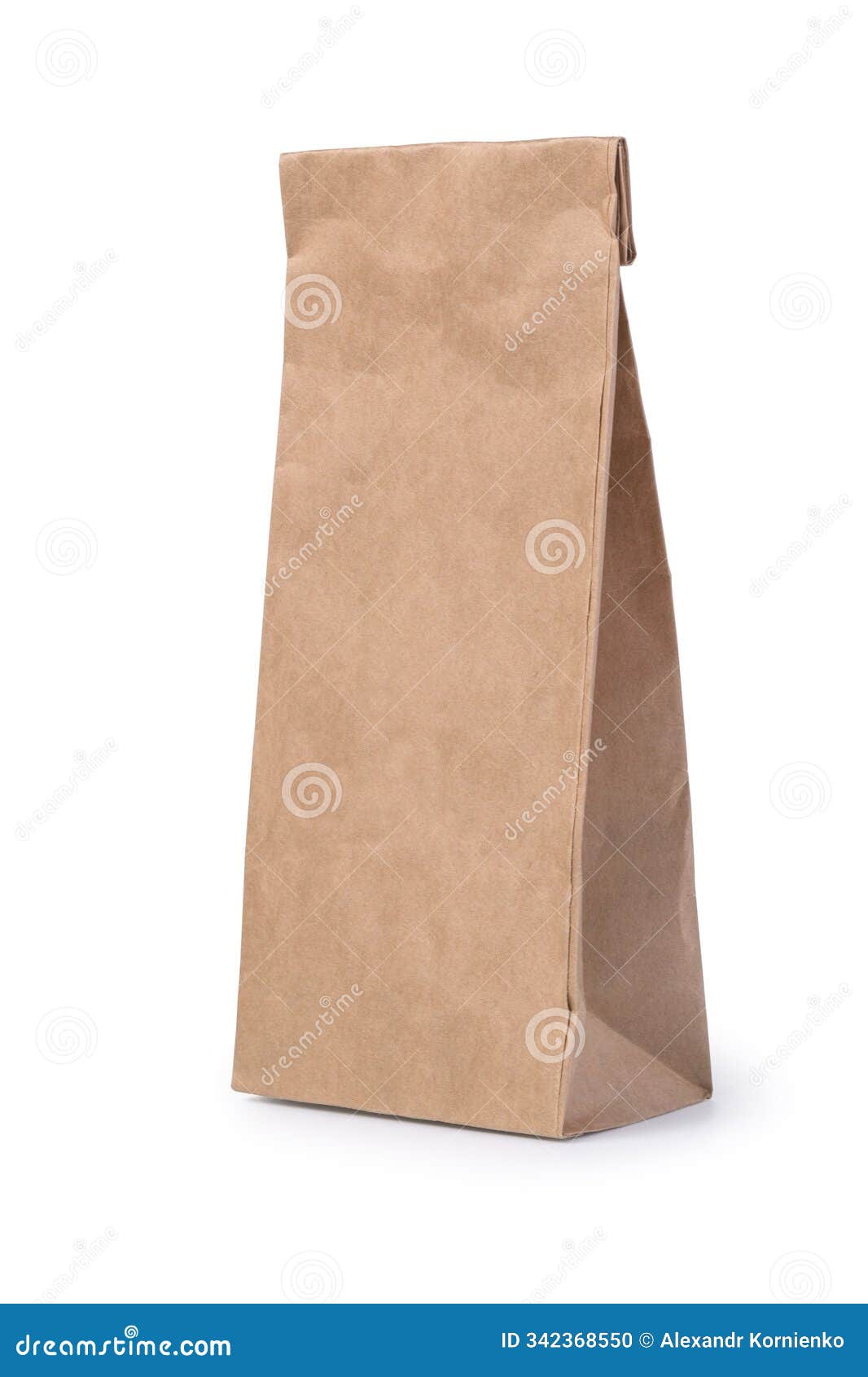 Brown craft paper bag stock photo. Image of isolated - 342368550