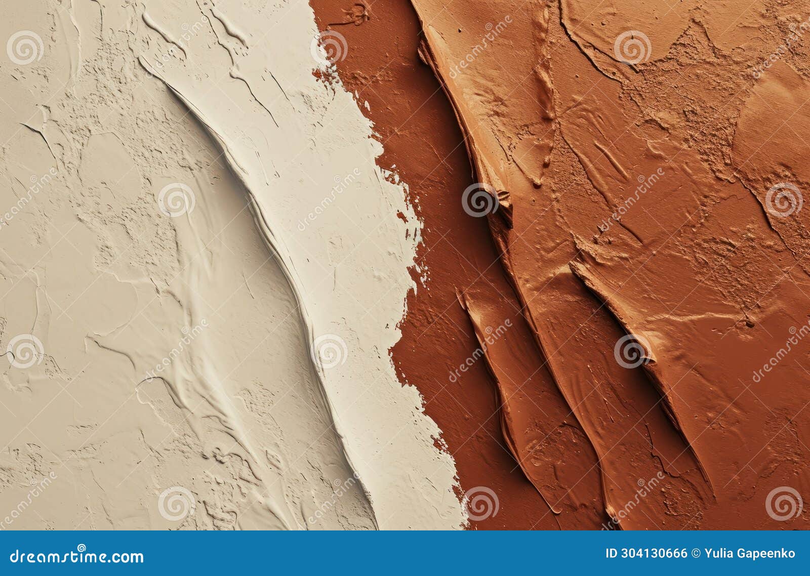 A Brown and Cream Paint Sample on Plaster Stock Photo - Image of cream ...