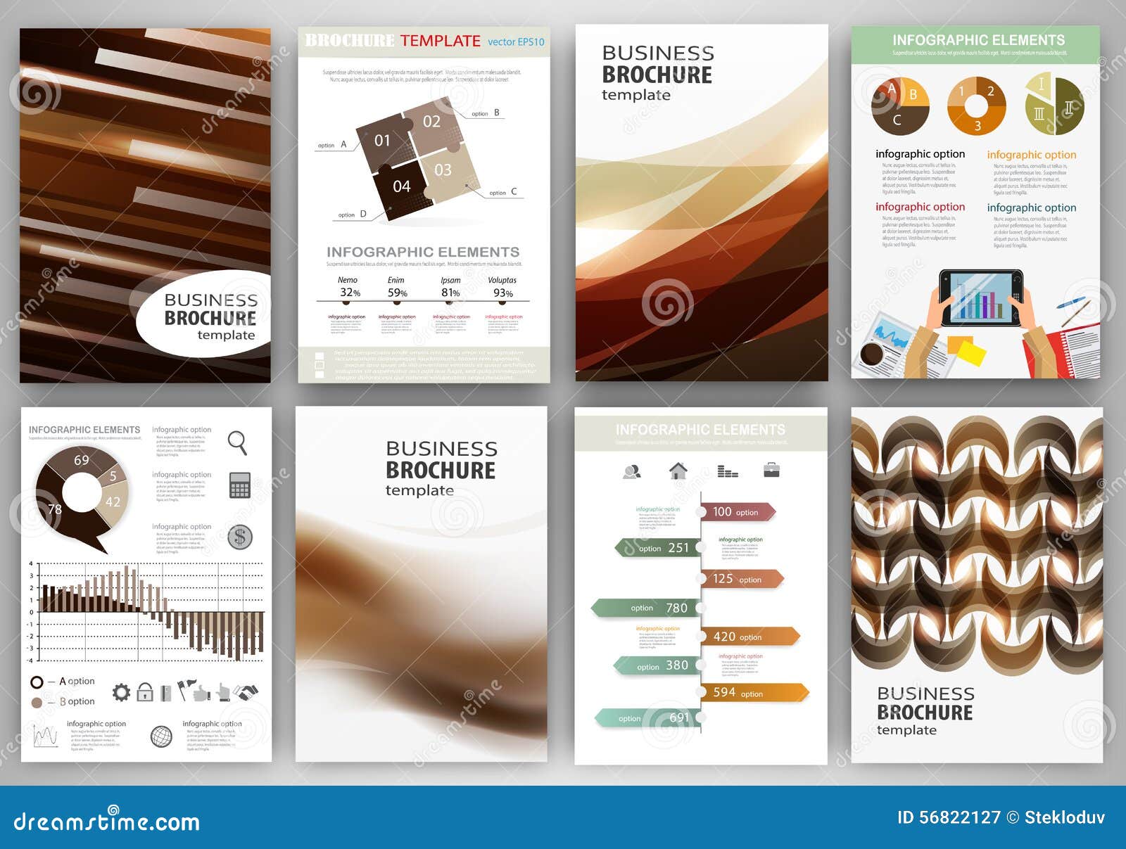 Brown Creative Backgrounds and Abstract Concept Infographics Stock ...
