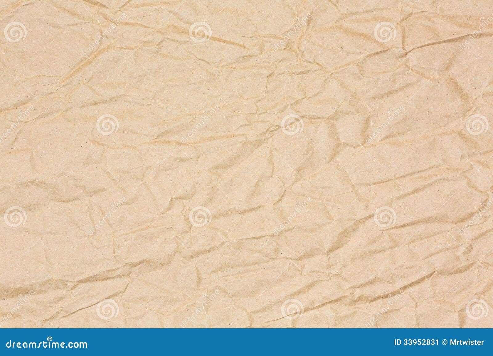 Brown crinkled paper stock image. Image of abstract, recycling - 33952831