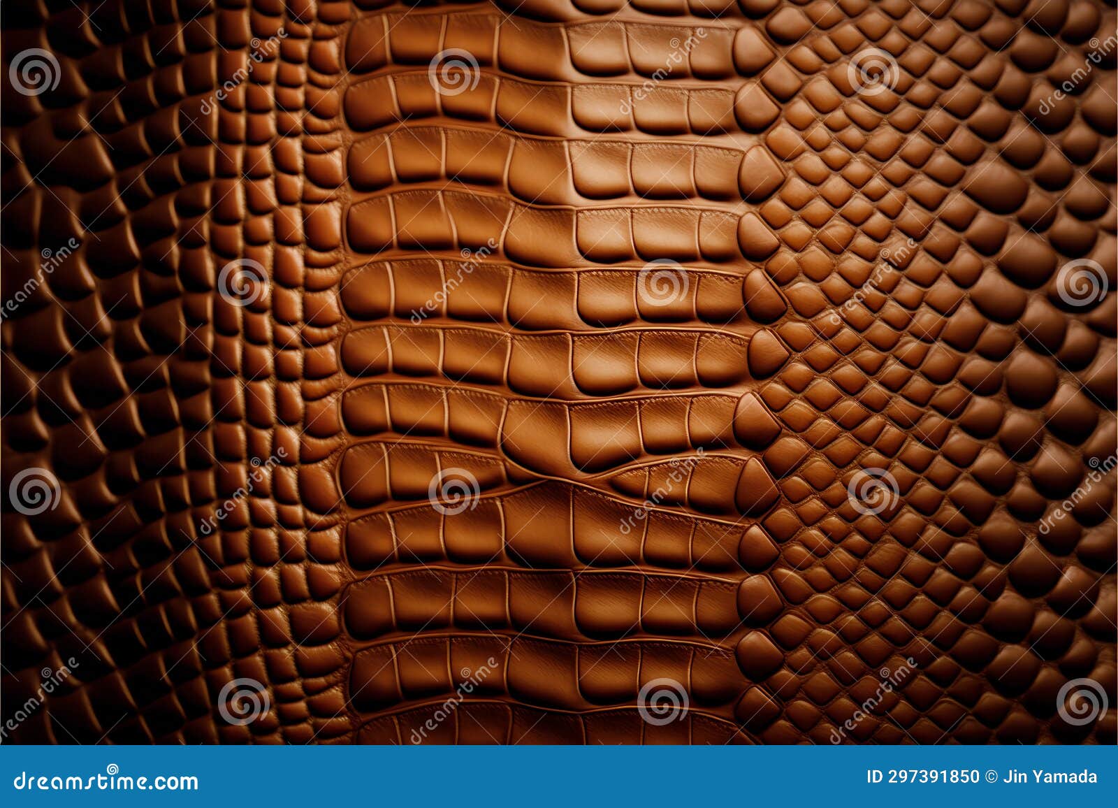 Brown Crocodile Leather Texture Background. 3D Rendering. Computer ...