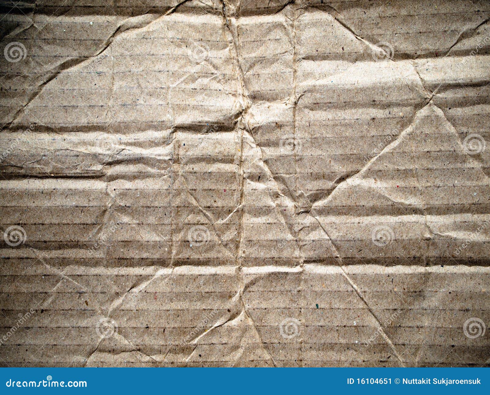 Brown crumpled Cardboard stock image. Image of textured - 16104651