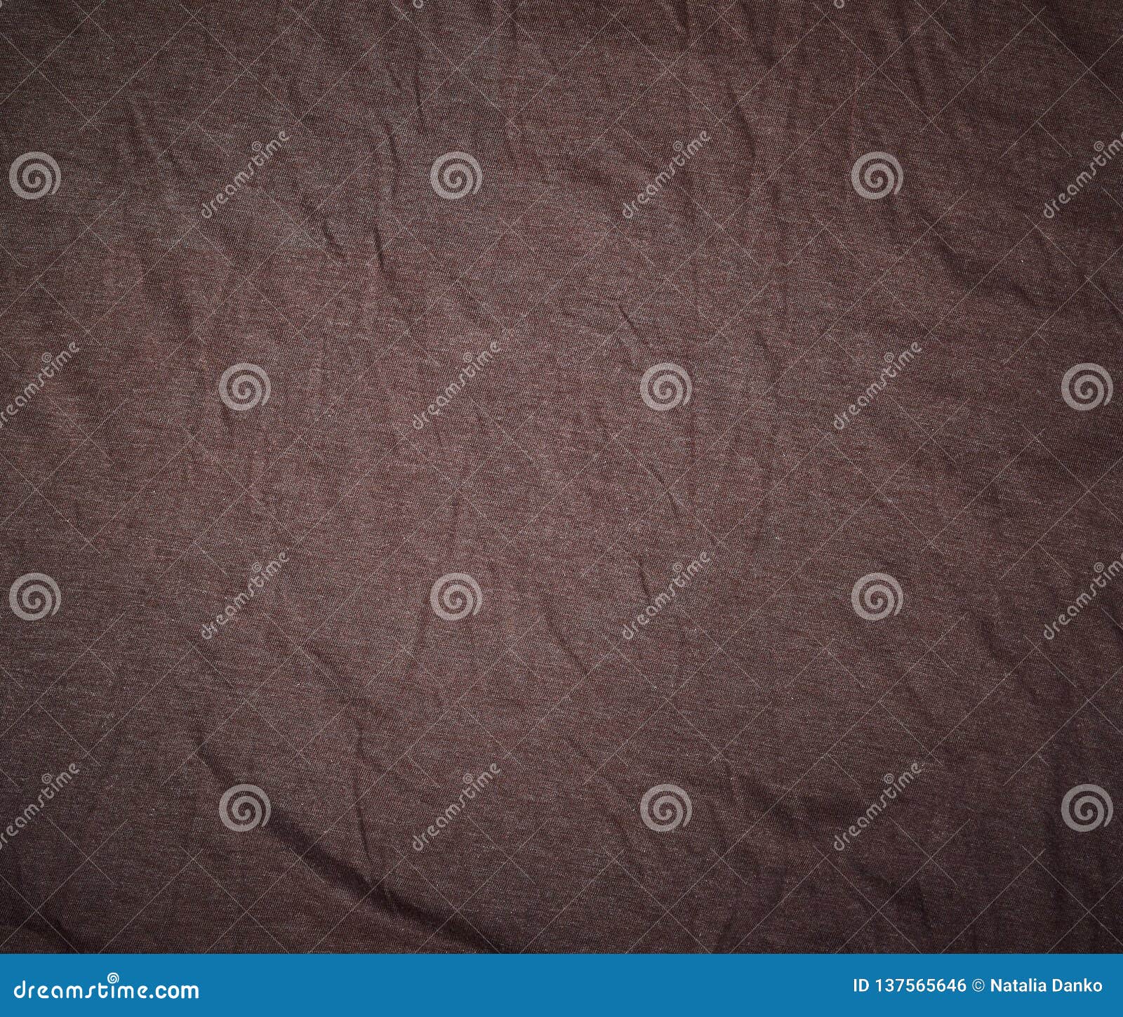 Brown Crumpled Cotton Stretching Soft Fabric Stock Photo - Image of ...