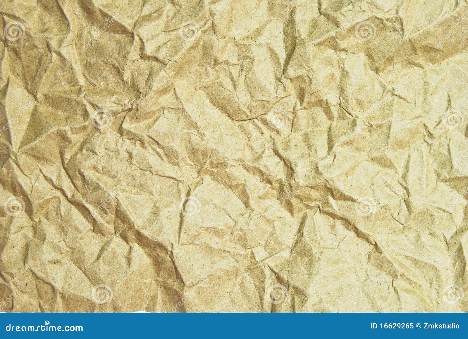 Brown Crumpled Paper Texture Stock Image - Image of textured, uneven ...