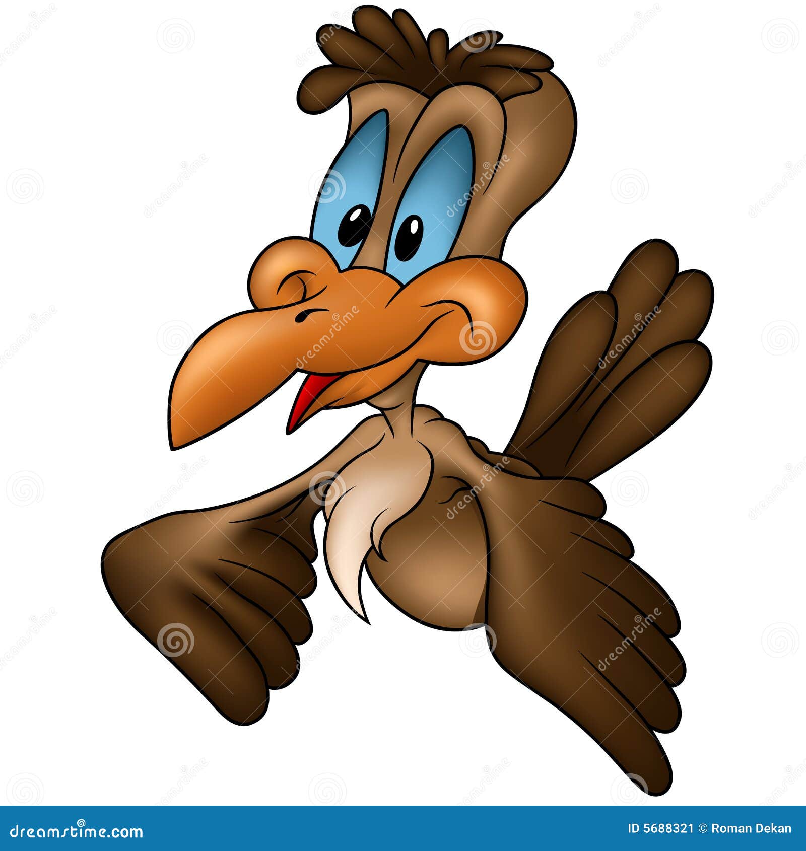 Brown Cuckoo stock vector. Illustration of clip, pecker - 5688321