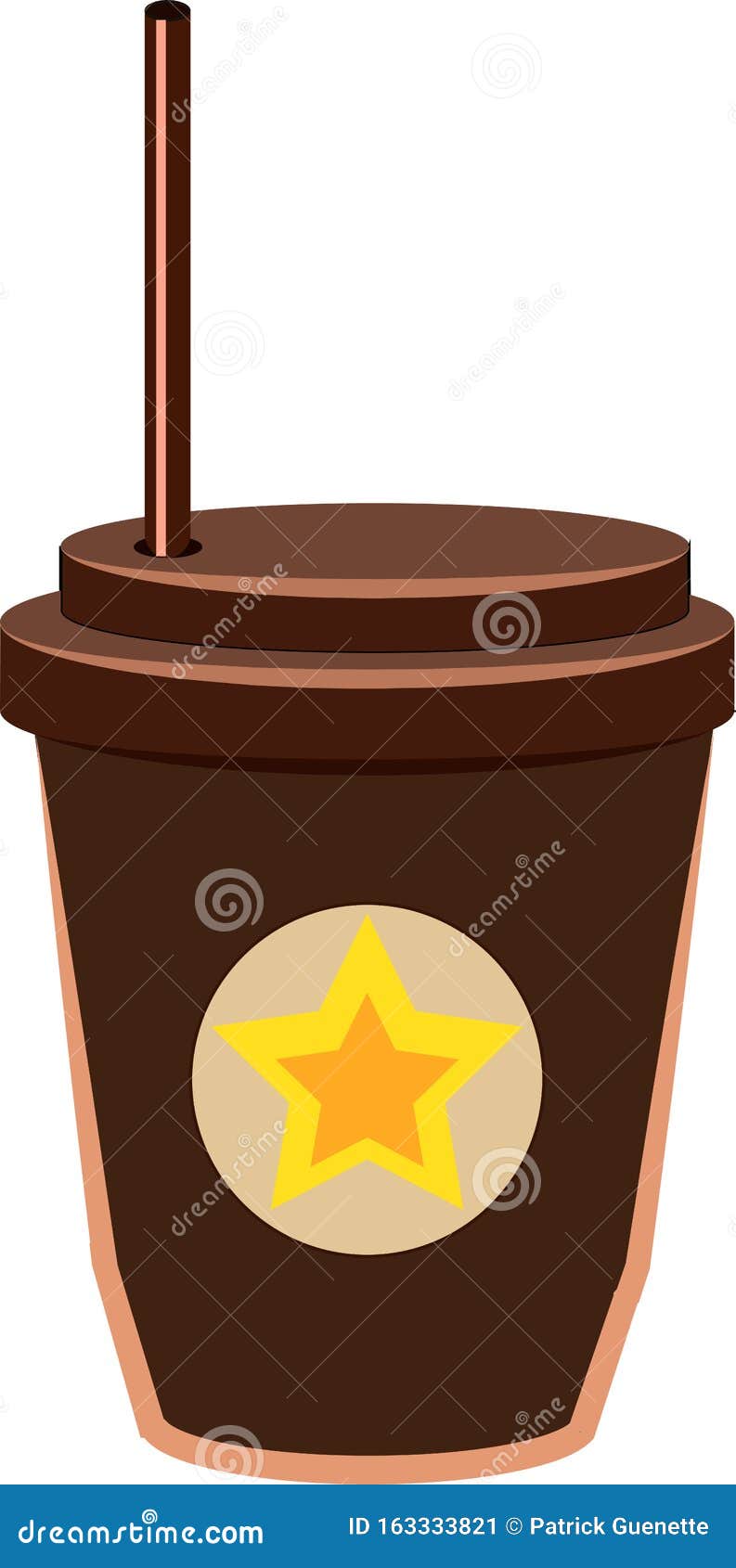 Brown Cup, Illustration, Vector Stock Illustration - Illustration of ...