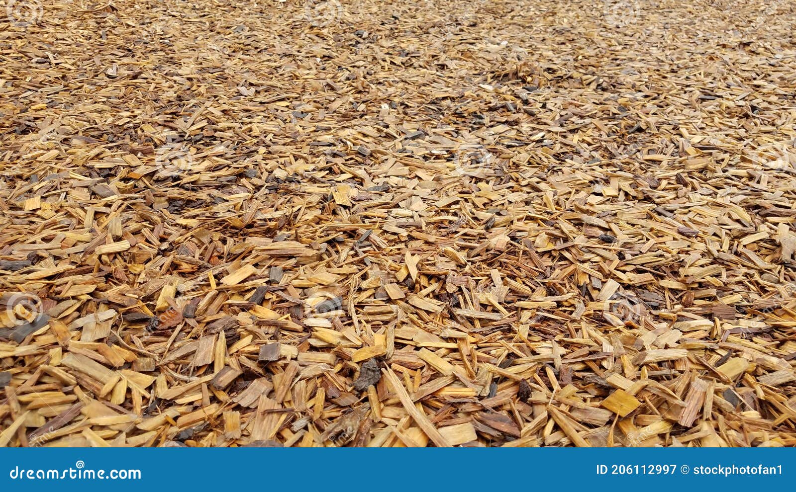 Brown Damp Wood Chips or Mulch on Ground Stock Image - Image of wooden ...