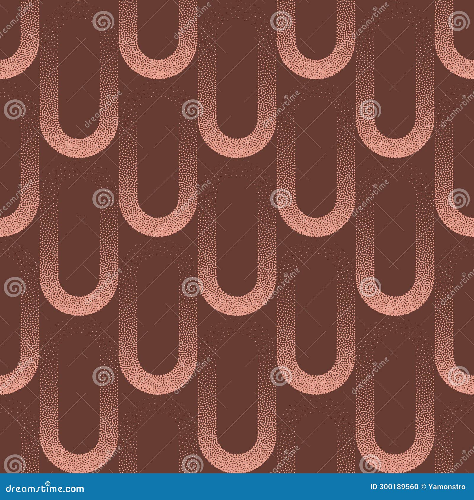 Brown Dash Lines Retro Styled Aesthetic Seamless Pattern Vector ...