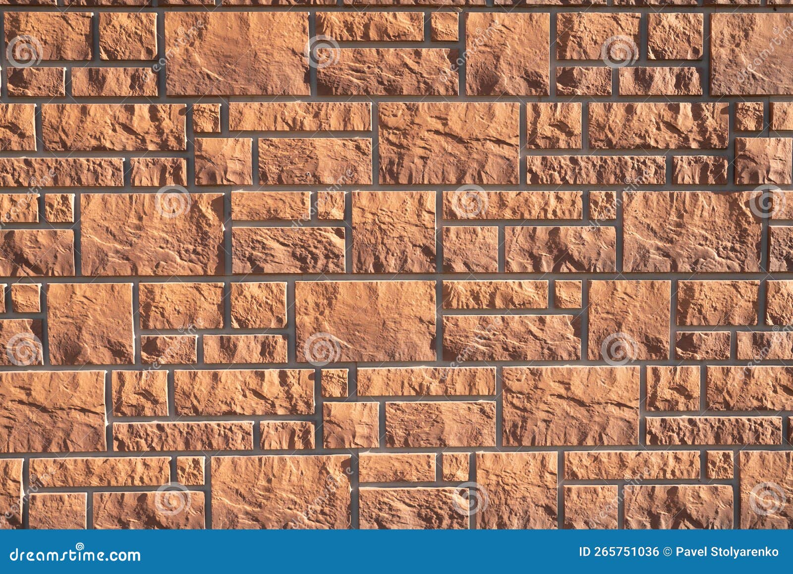 Brown Decorative Facade Brick Stock Photo - Image of rectangle ...