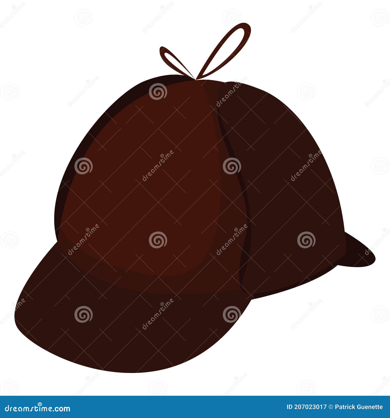 Brown Detective Cap, Illustration, Vector Stock Vector - Illustration ...