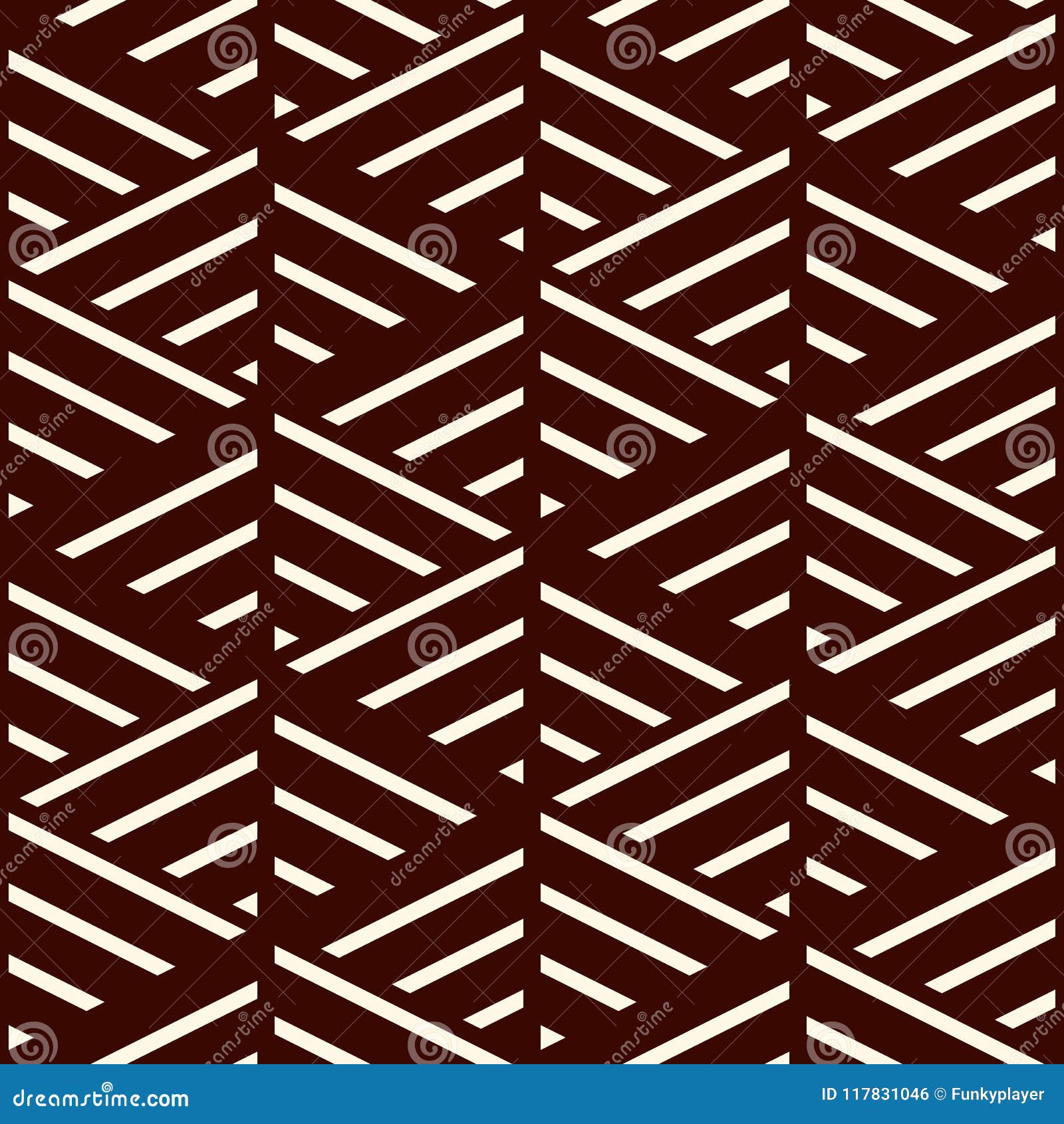 Brown Diagonal Lines On White Background. Seamless Pattern With Slanted ...