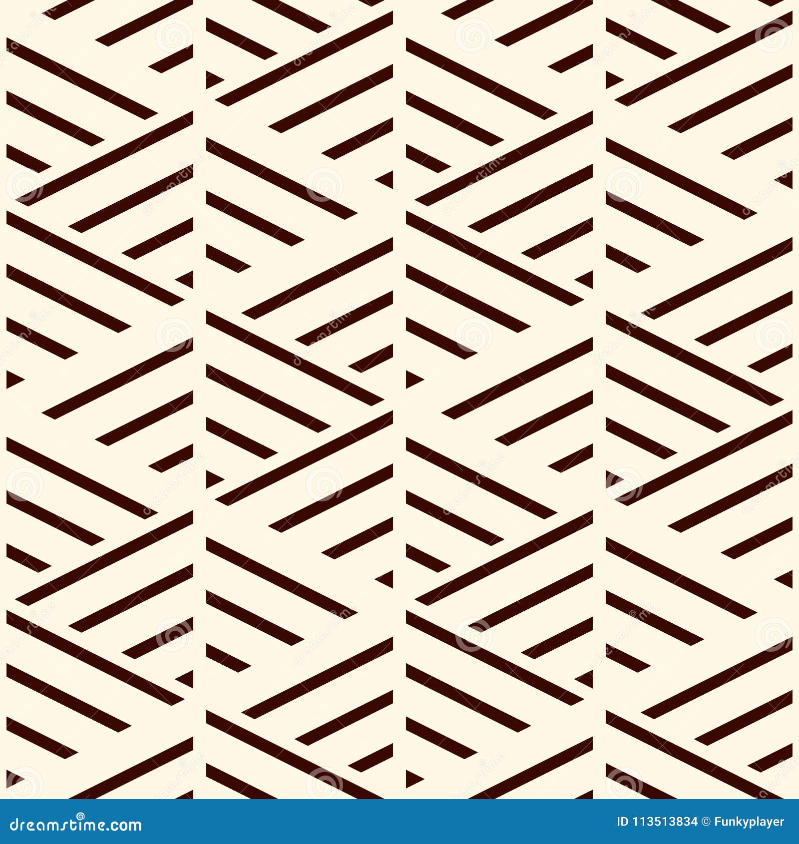 Brown Diagonal Lines On White Background. Seamless Pattern With Slanted ...