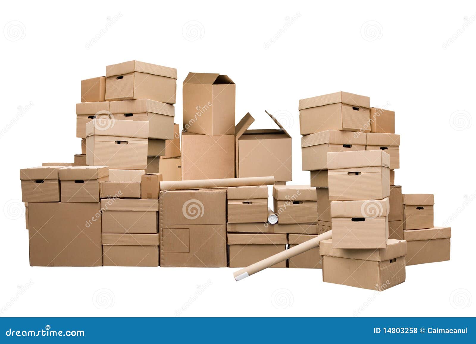 Brown Different Cardboard Boxes Stock Photo - Image of balance, fragile ...