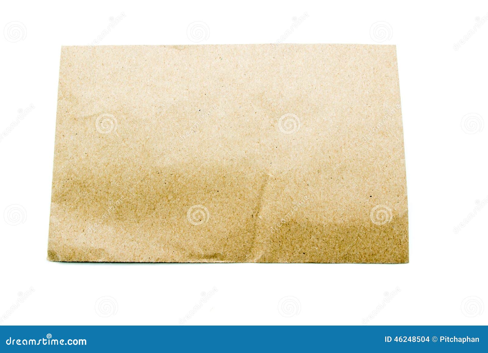 Brown Document Envelope Isolated Stock Photo - Image of write, page ...