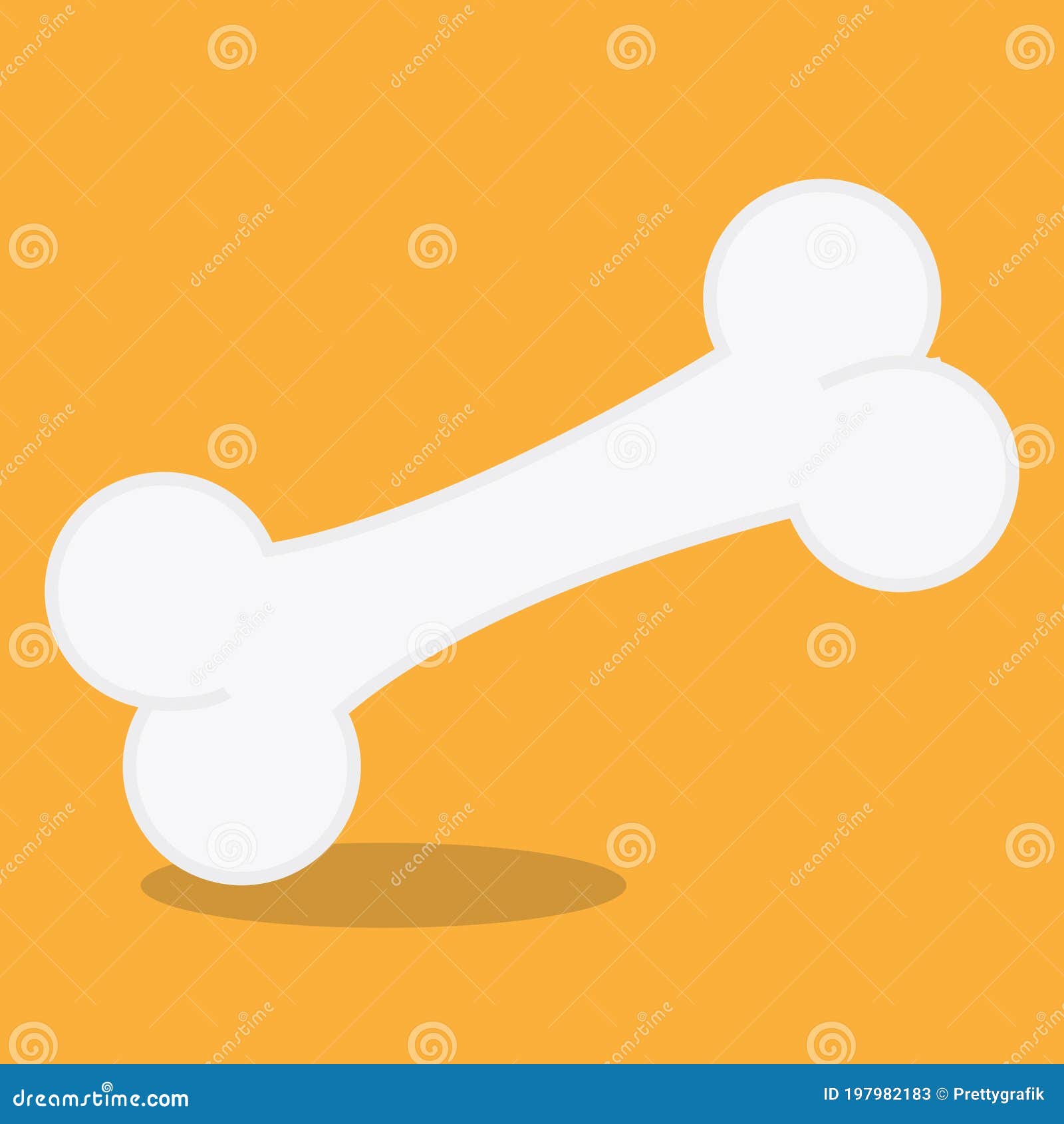 Brown dog bone 07 stock vector. Illustration of bone - 197982183