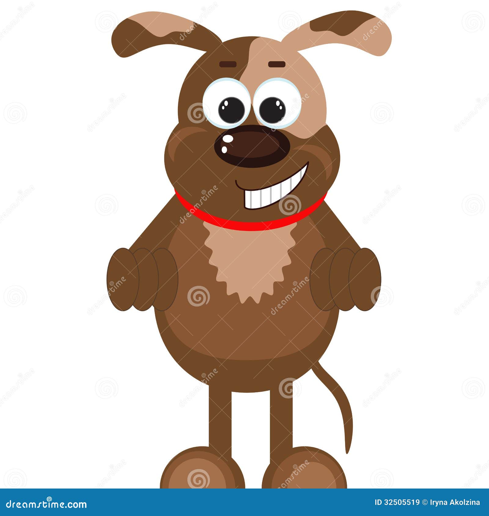 Brown dog. stock vector. Illustration of puppy, happy - 32505519