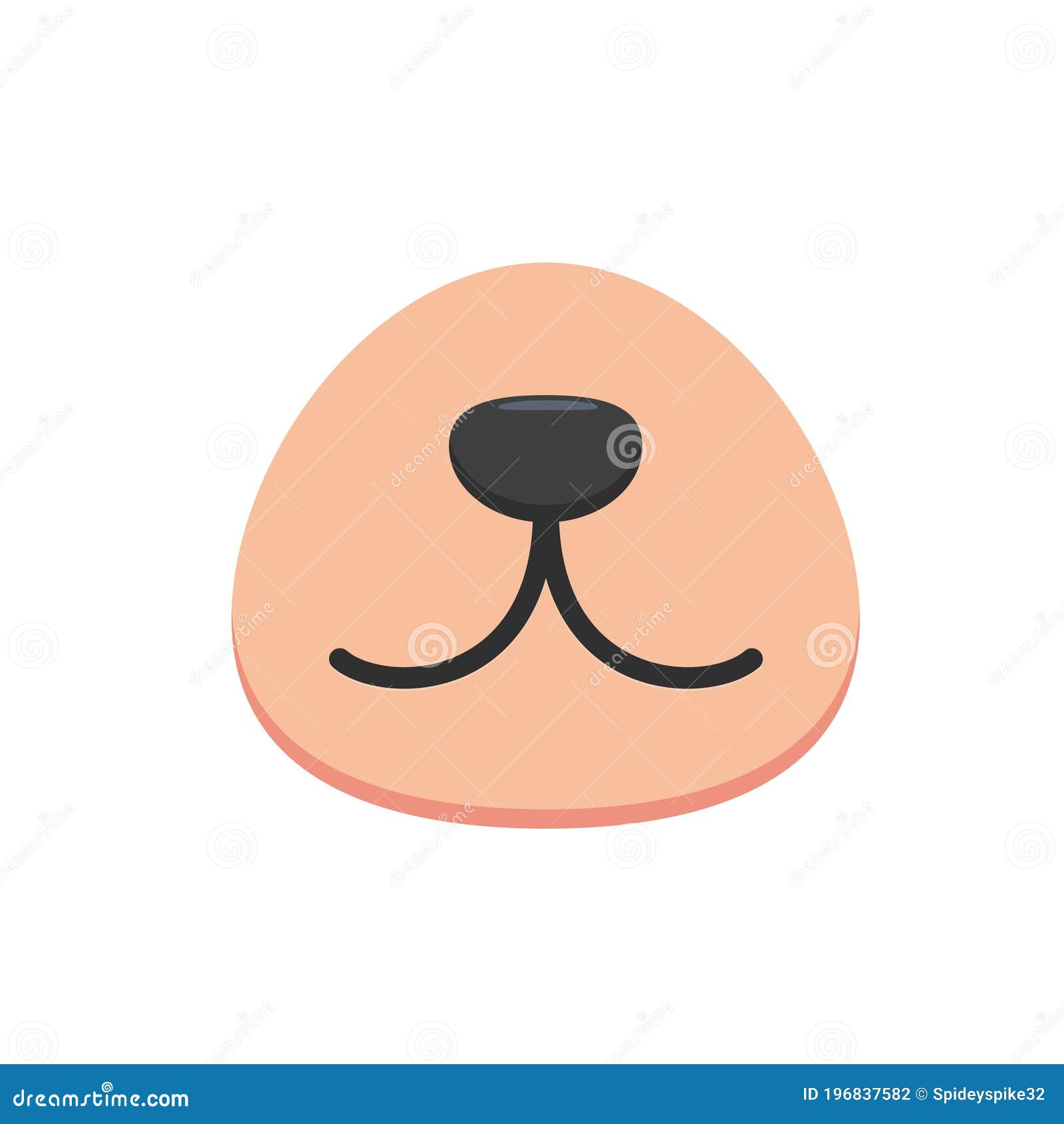 The Brown Dog Nose. Isolated Vector Illustration Stock Vector ...