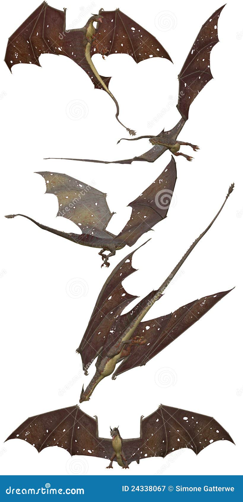 Brown dragon stock illustration. Illustration of mystic - 24338067