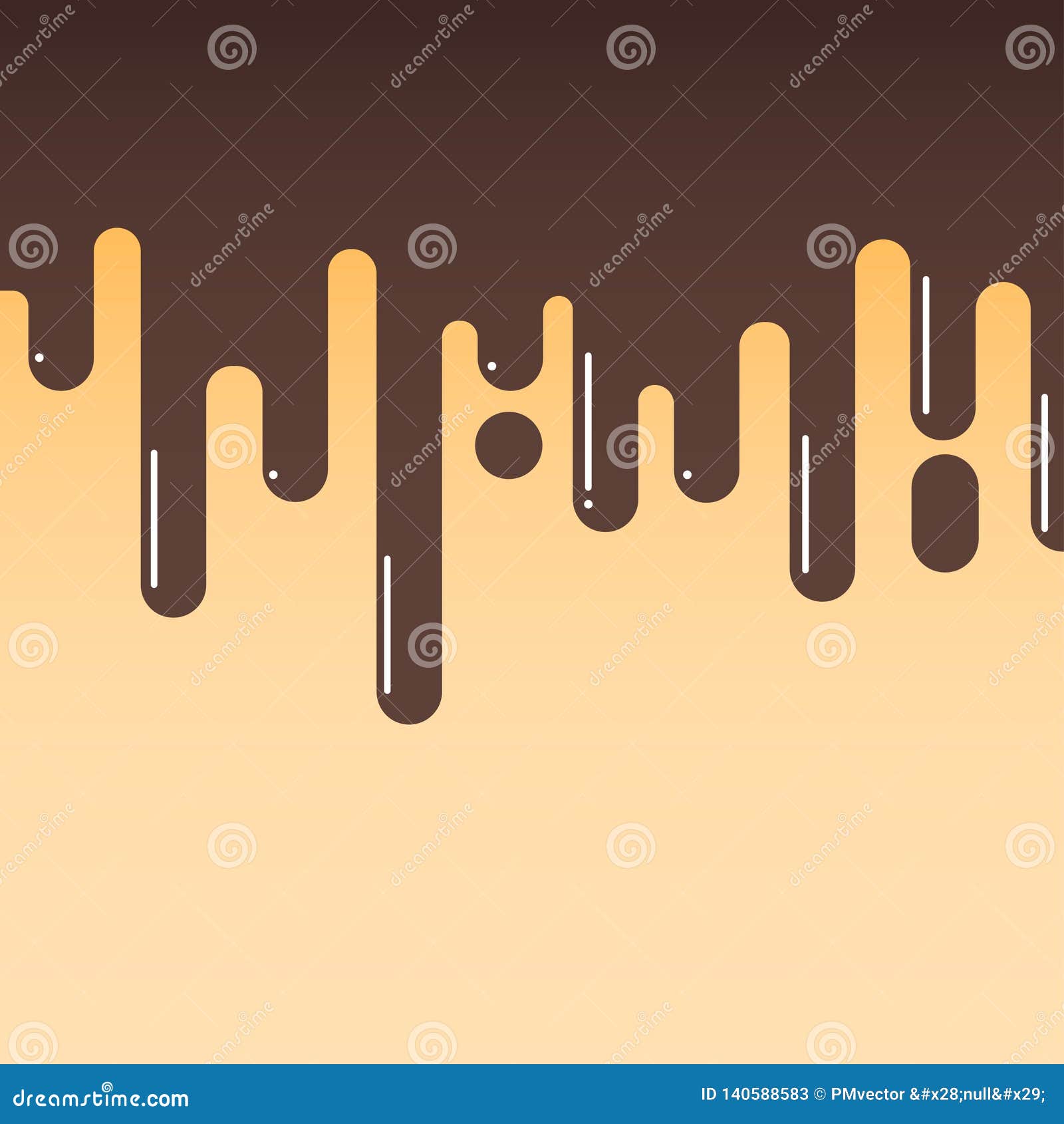 Brown Dripping Ice Cream Concept Abstract Background Stock Illustration ...