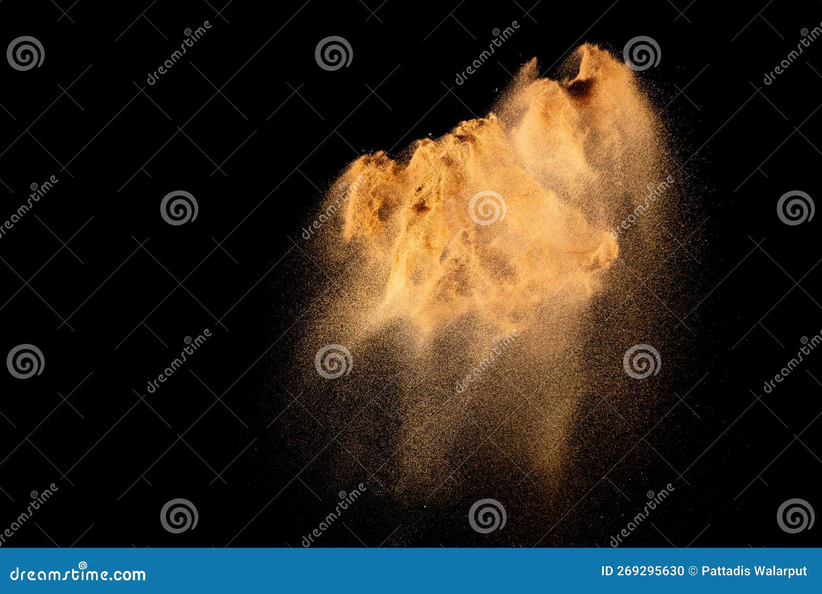 Brown Dry River Sand Explosion Isolated on White Background. Abstract ...