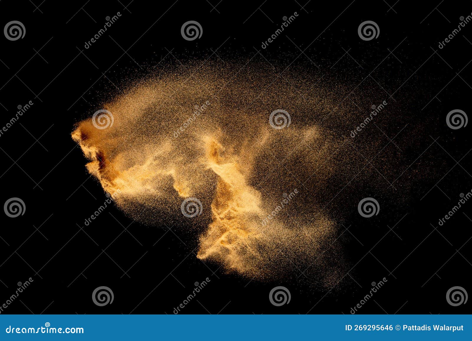 Brown Dry River Sand Explosion Isolated on White Background. Abstract ...
