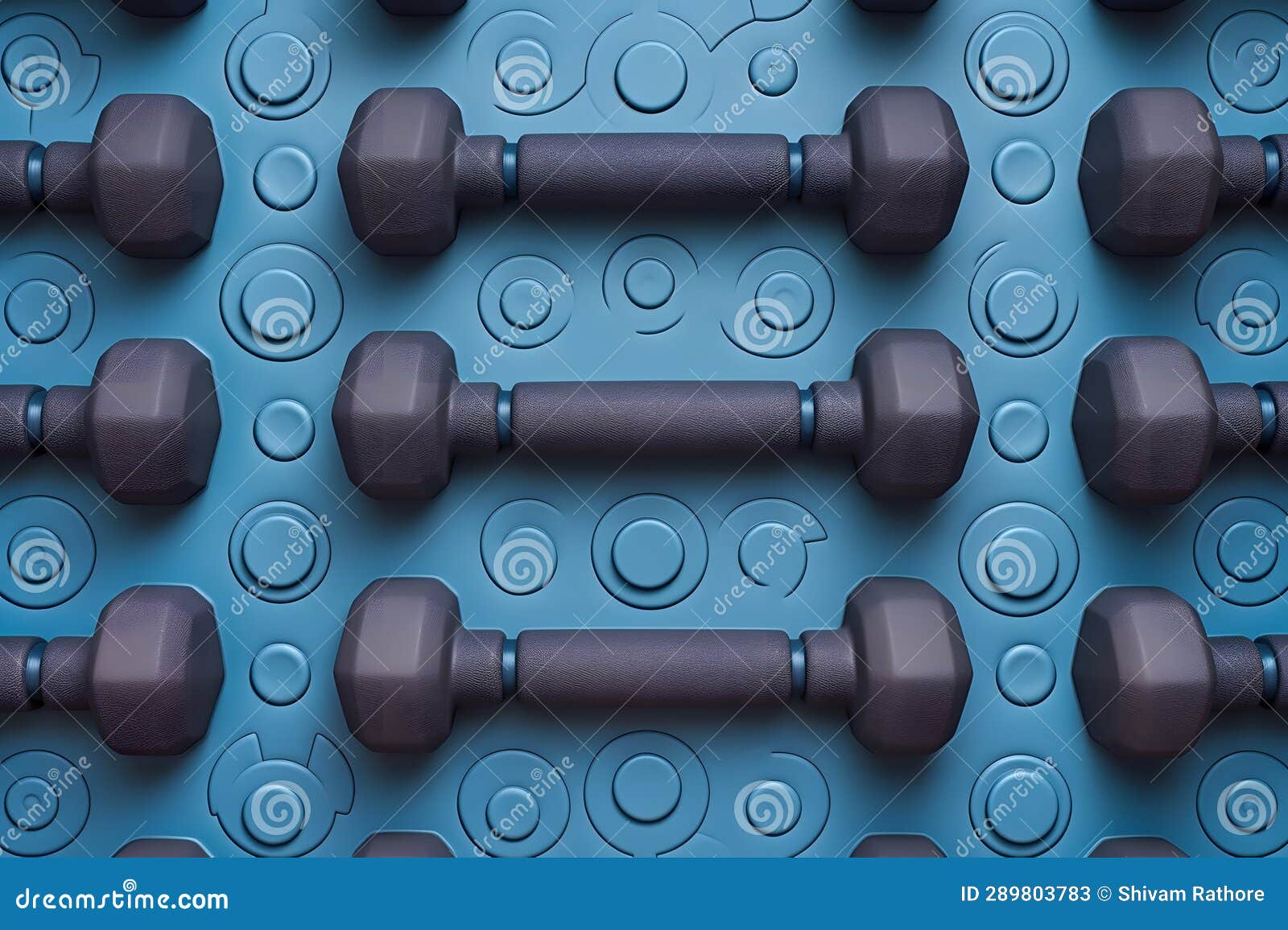 Brown Dumbbells, Close-up View of a Textured Pattern. AI Generated ...