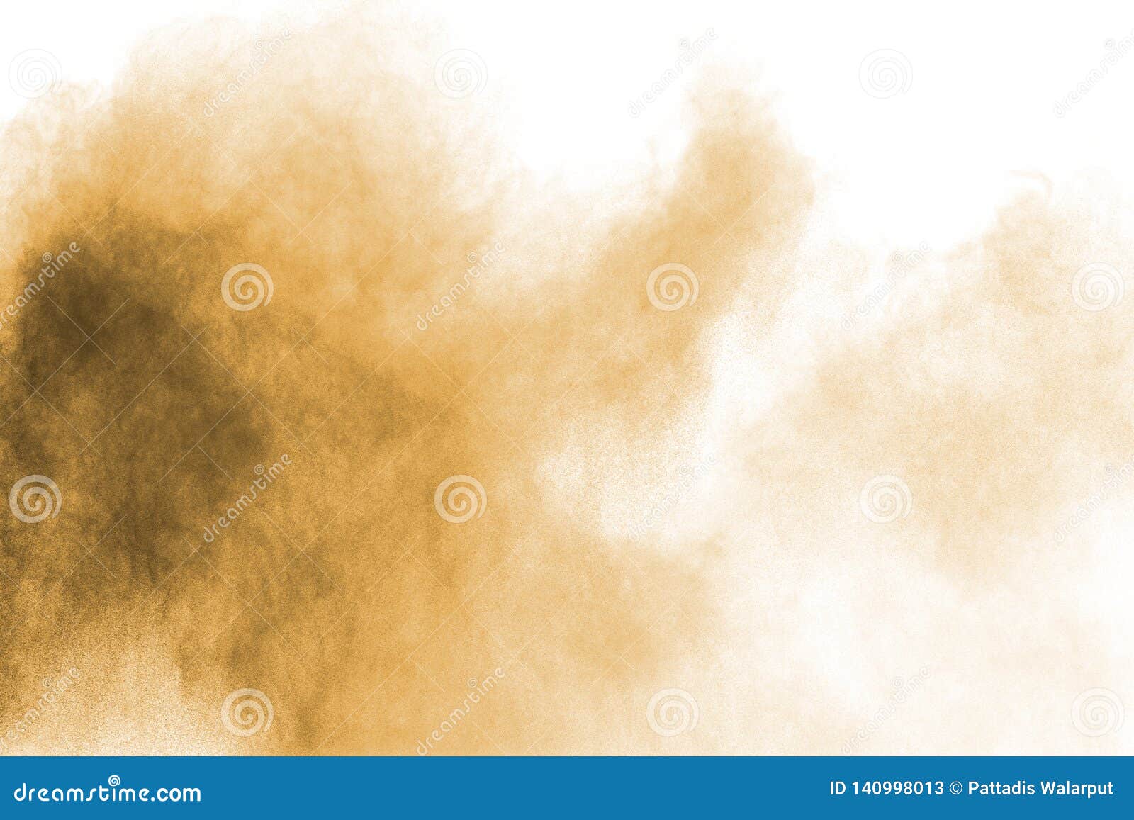 Brown Dust Cloud.Brown Particles Splattered on White Background Stock ...