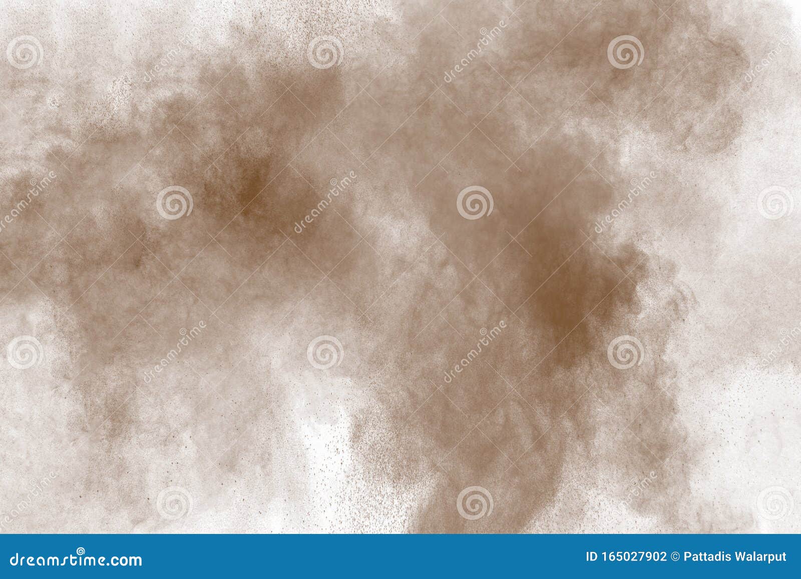 Brown Dust Explosion Cloud.Brown Particles Splatter on White Background ...