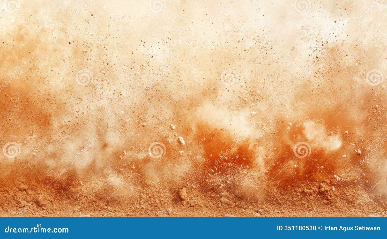 Brown Dust Explosion Cloud Soil Particles Air Stock Illustration ...