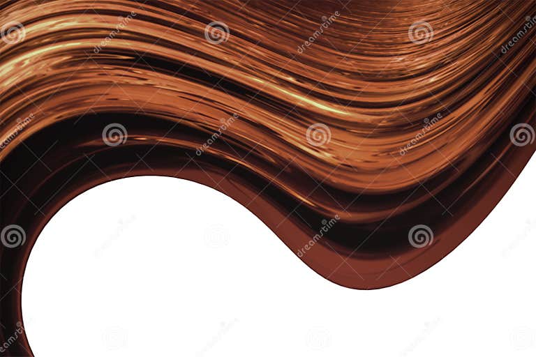 Brown Dynamic Waves Over White Stock Illustration - Illustration of ...