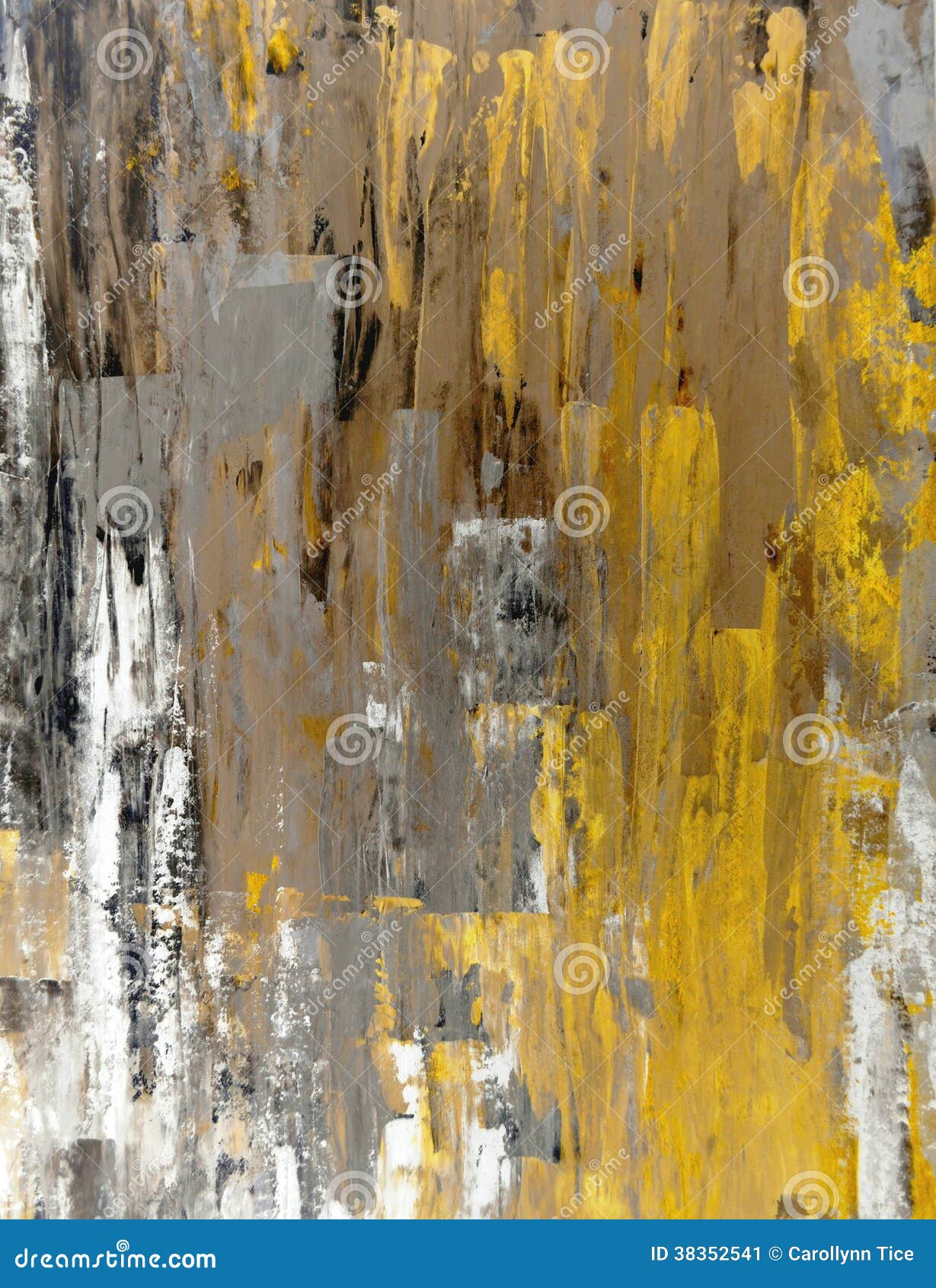 Brown E Giallo Art Painting Astratto Immagine Stock - Immagine di ...