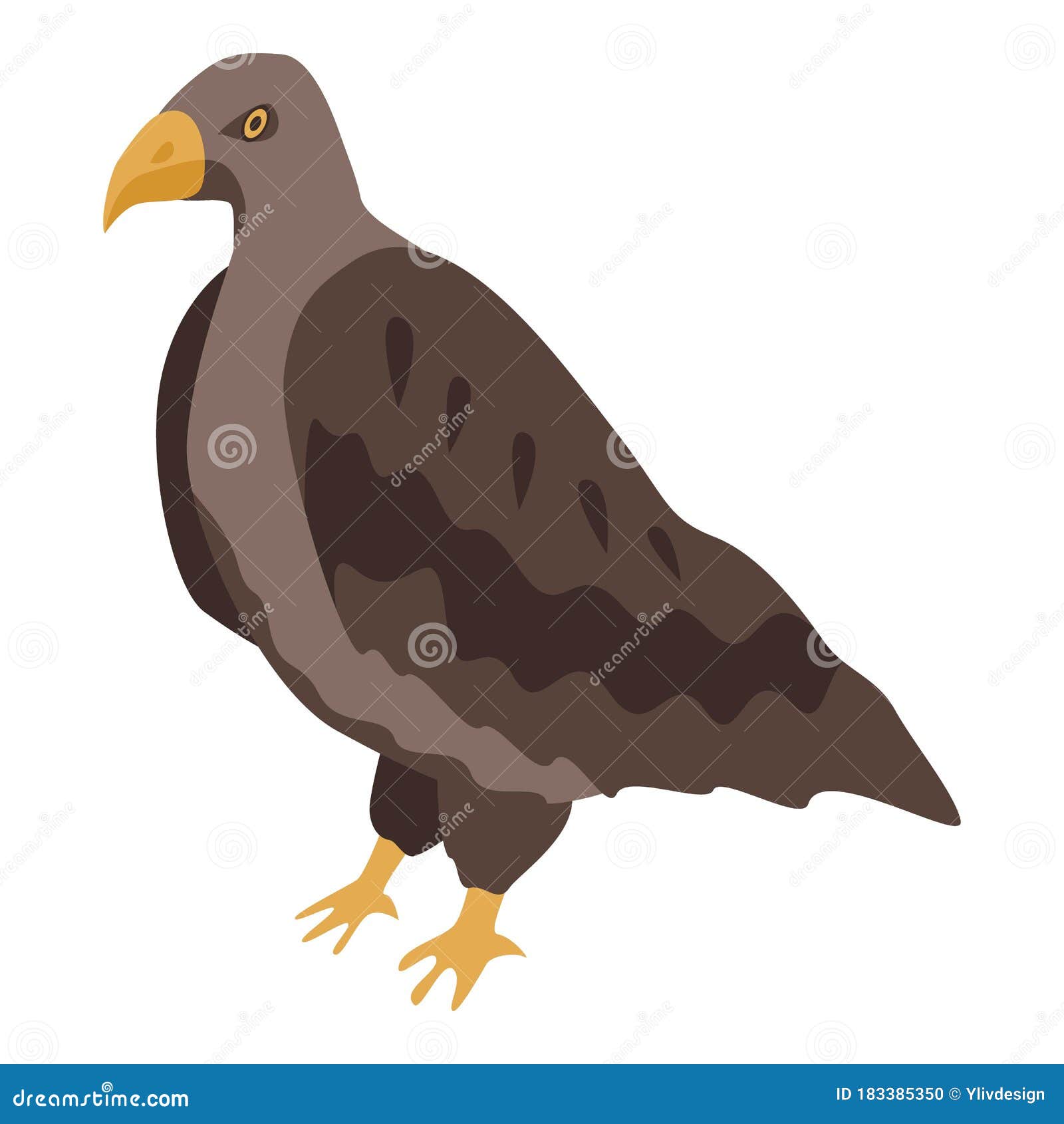 Brown Eagle Icon, Isometric Style Stock Vector - Illustration of brown ...