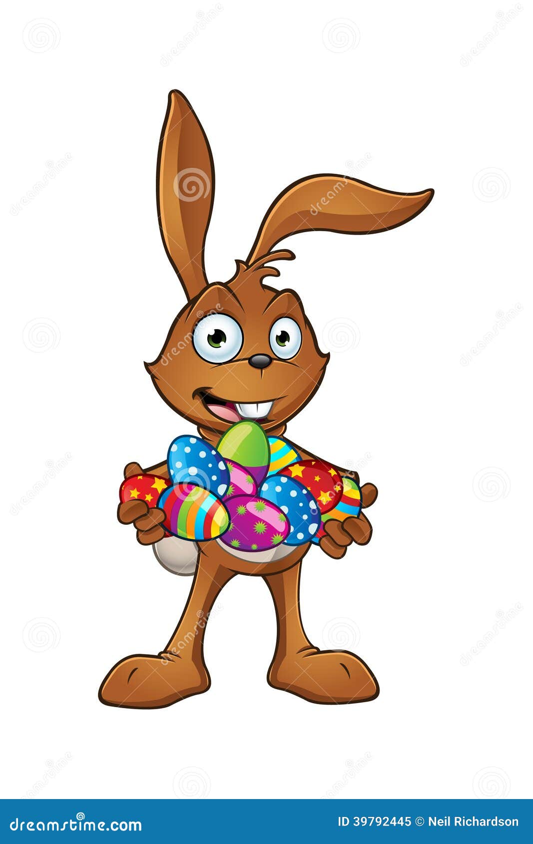Brown Easter Rabbit Character Stock Vector - Illustration of hare ...