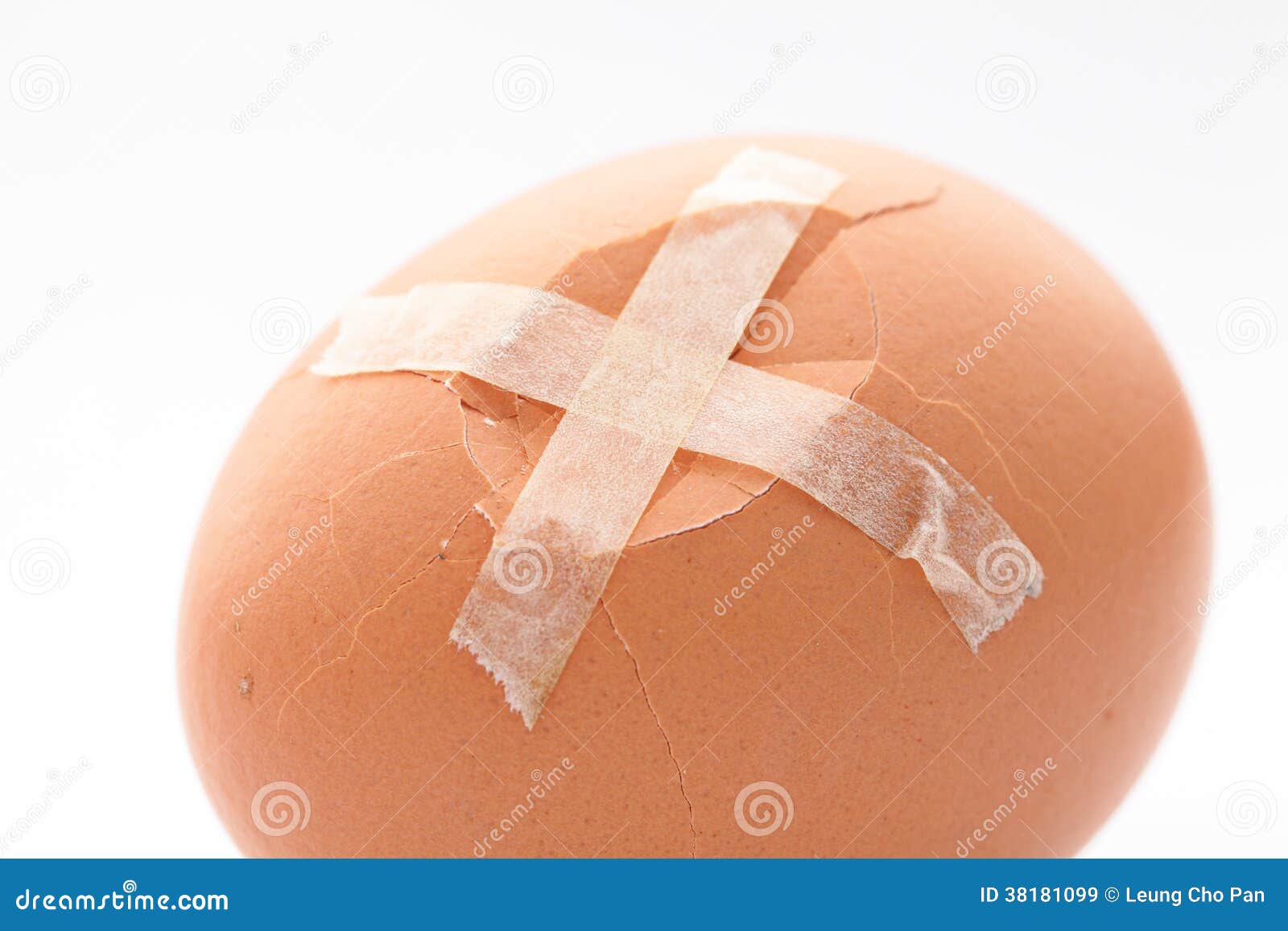 Brown egg with plaster stock image. Image of brown, medicare - 38181099