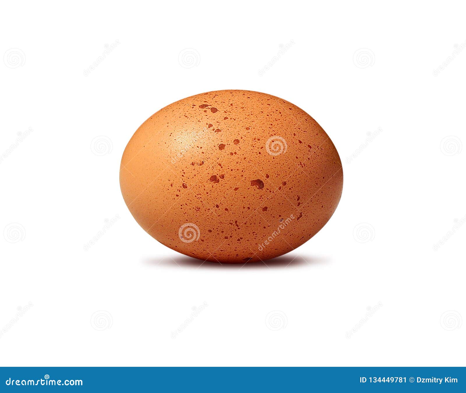 Brown Egg on White Background Stock Image - Image of object, food ...
