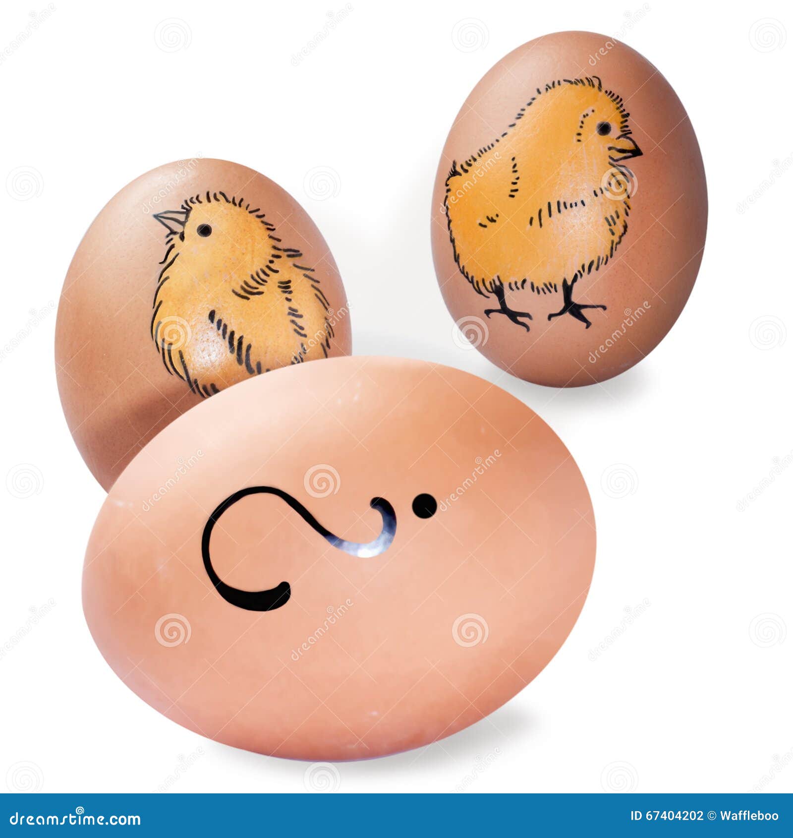 Chick And Egg With Question Mark In Thinking Balloon Royalty-Free Stock ...